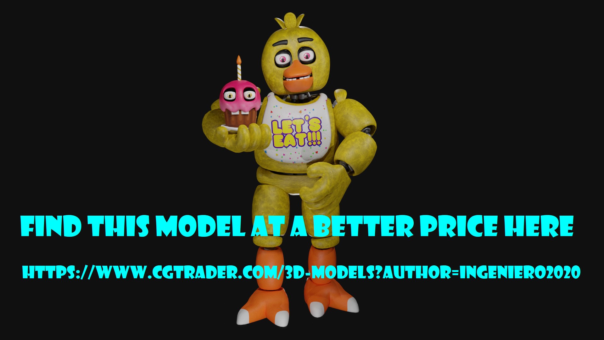 3D Fnaf Chica the Chicken model - TurboSquid 2099863