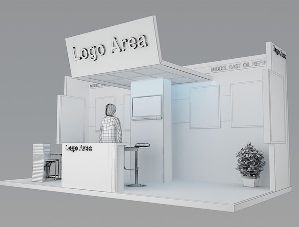 3D model stand exhibition booth - TurboSquid 1714052