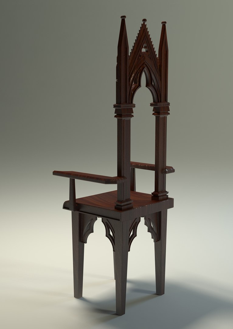 Chair Gothic 3d Model