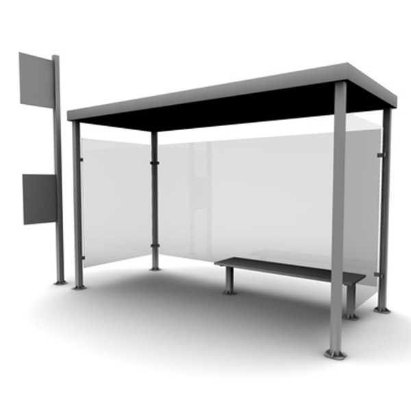 3d stop bus model