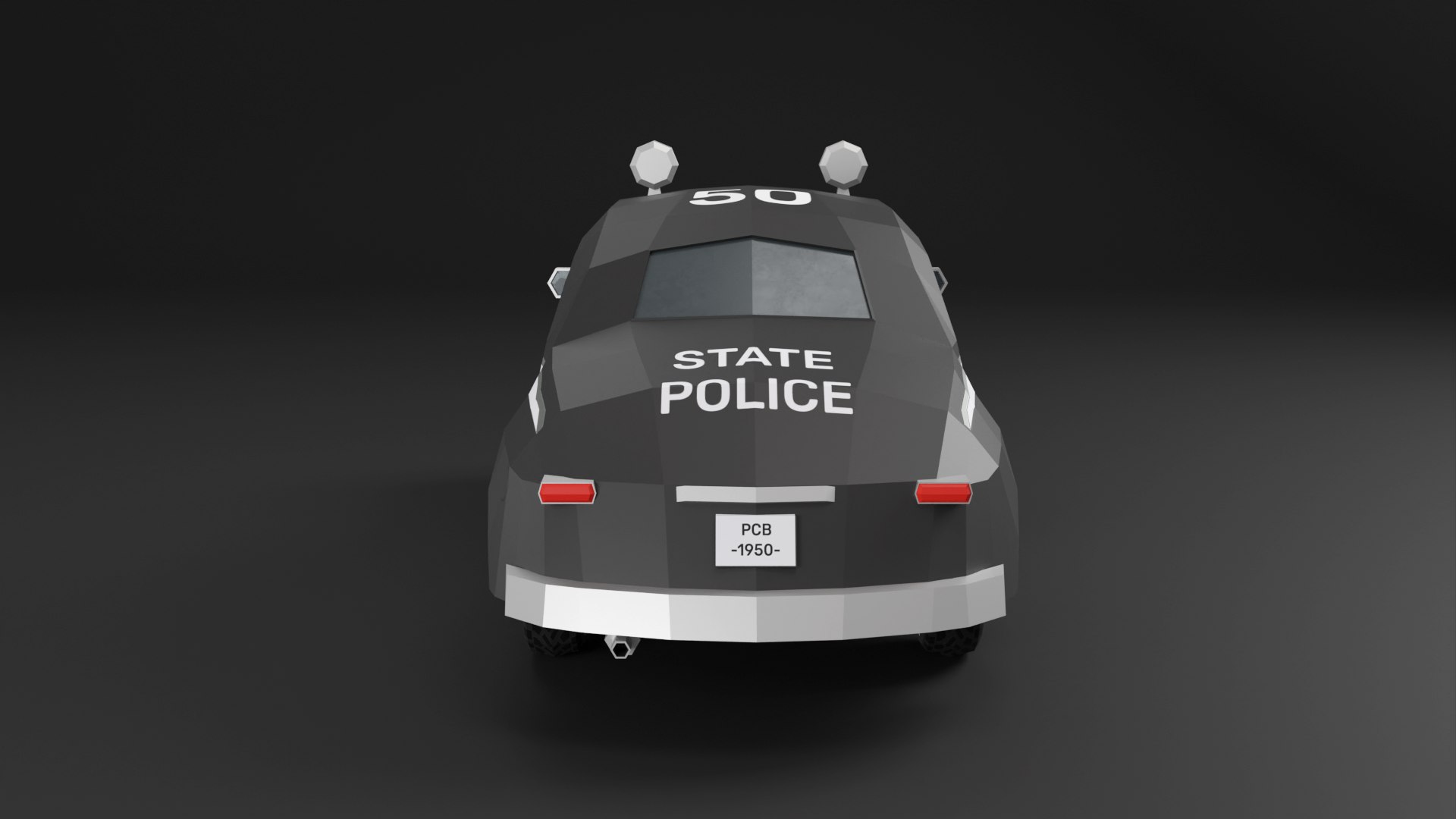 Police Car 1950 Low-poly 3D Model 3D Model - TurboSquid 2083415