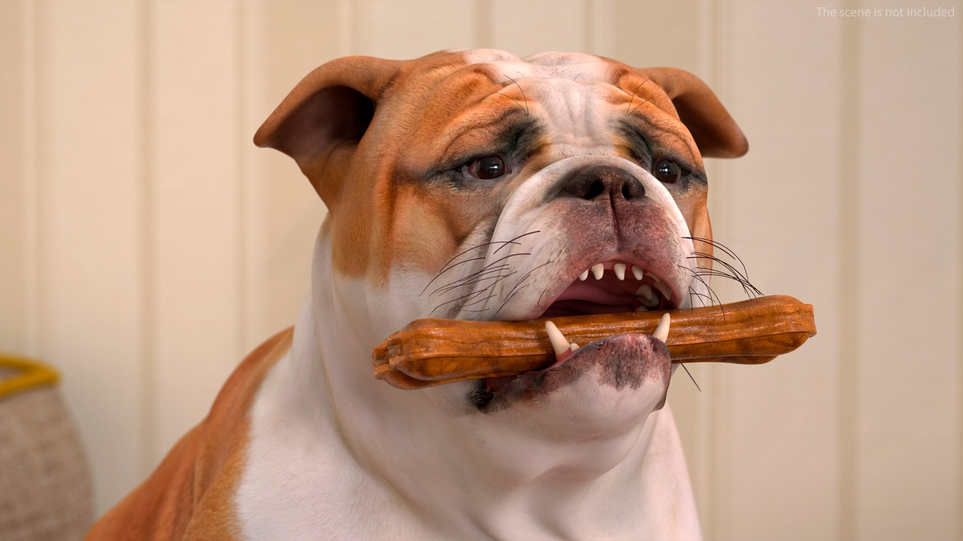 Bulldog With A Chewing Bone In His Mouth 3D Model - TurboSquid 2180790