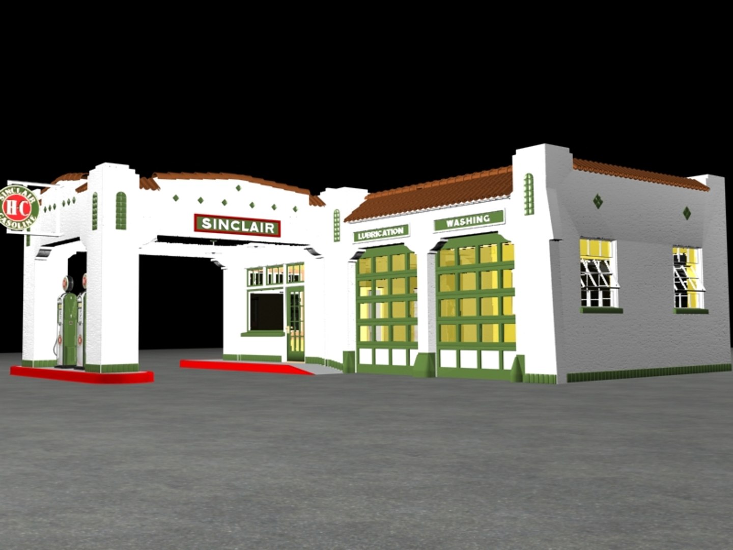 Vintage 1935 Sinclair Gas Station Max