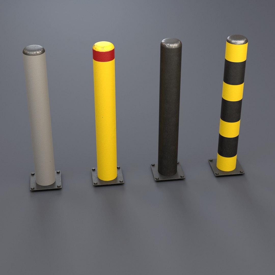 Set Urban Bollards Model - TurboSquid 1336801