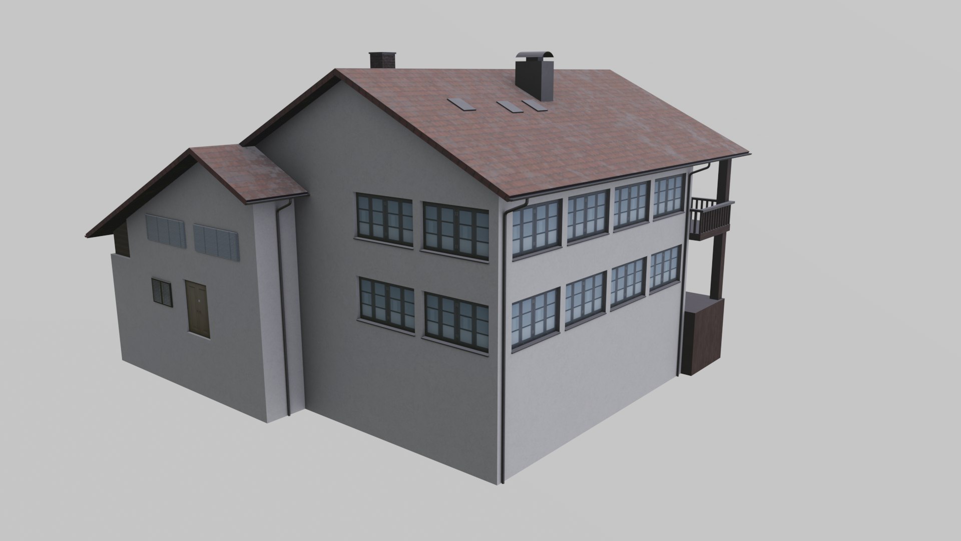 European Residential House Game Ready PBR With LODs Model - TurboSquid ...