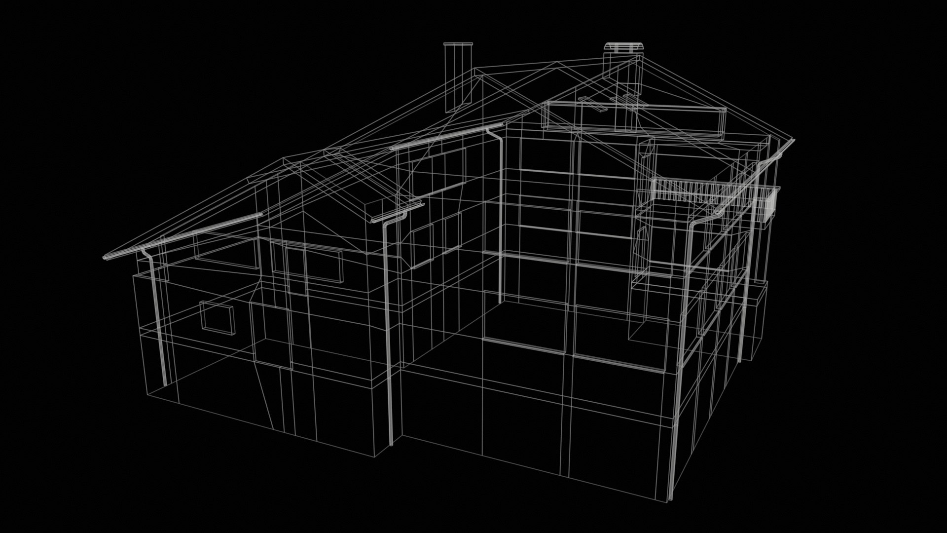 European Residential House Game Ready PBR With LODs Model - TurboSquid ...