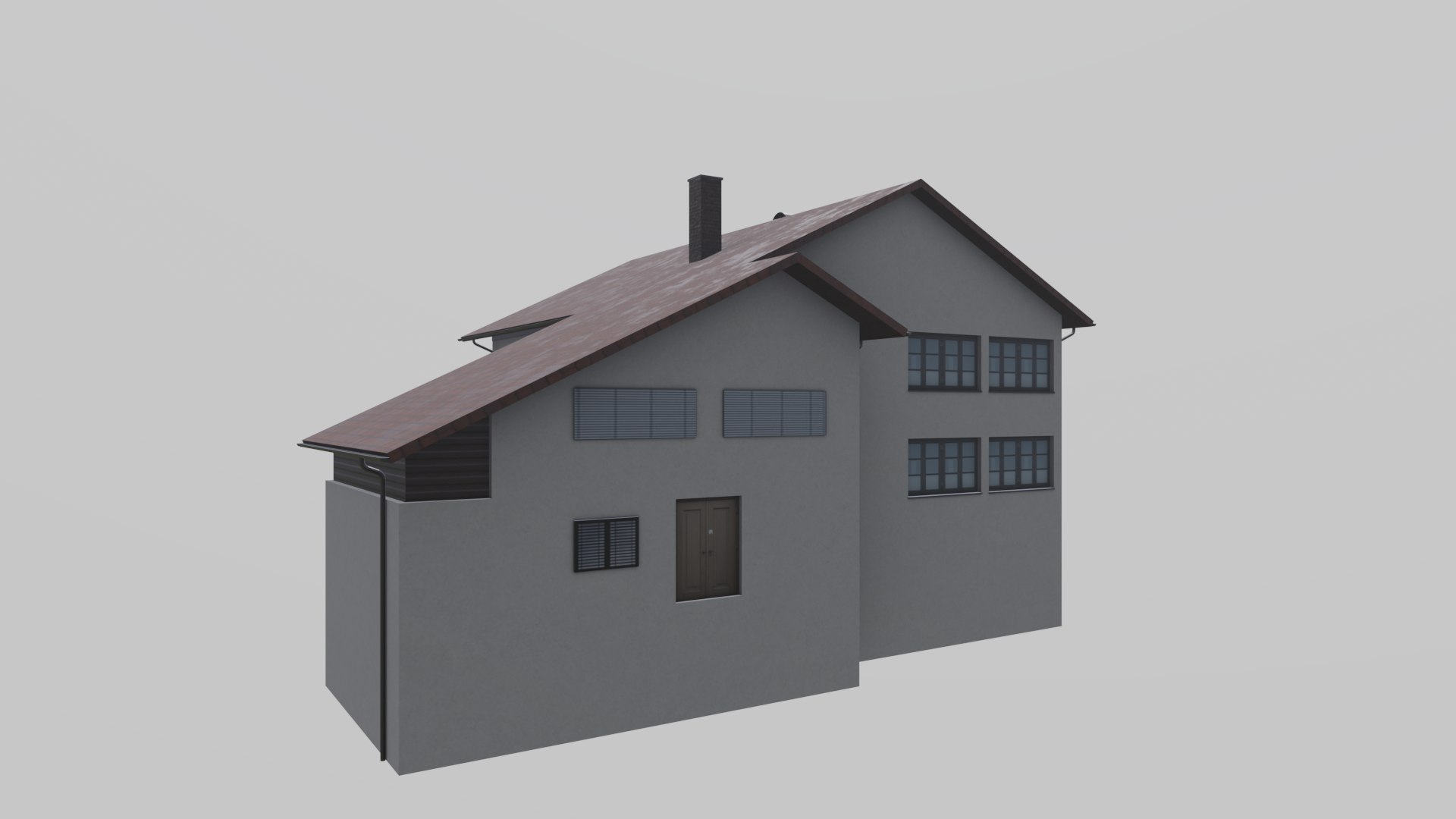 European Residential House Game Ready PBR With LODs Model - TurboSquid ...