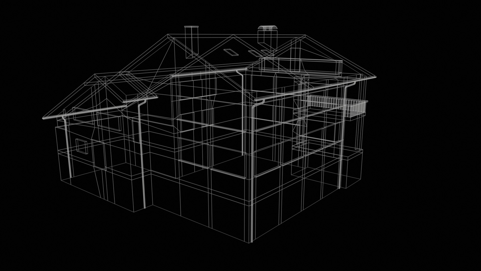 European Residential House Game Ready PBR With LODs Model - TurboSquid ...