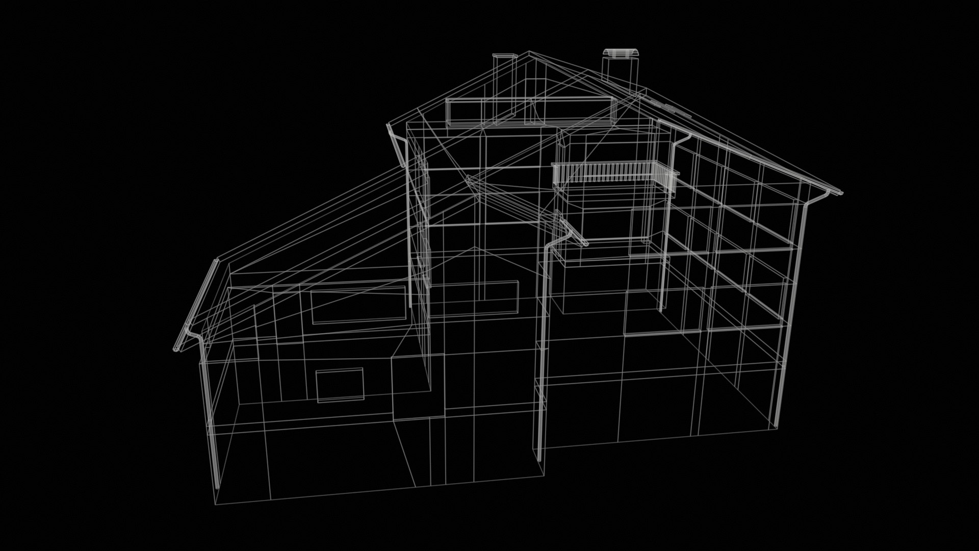 European Residential House Game Ready PBR With LODs Model - TurboSquid ...