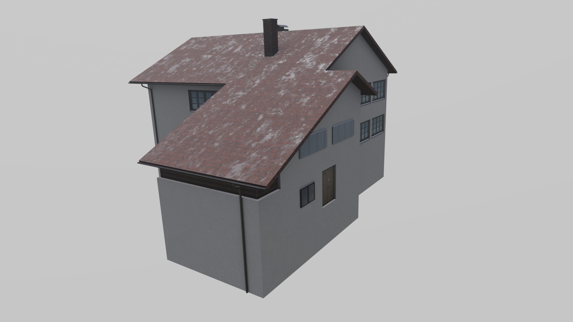 European Residential House Game Ready PBR With LODs Model - TurboSquid ...