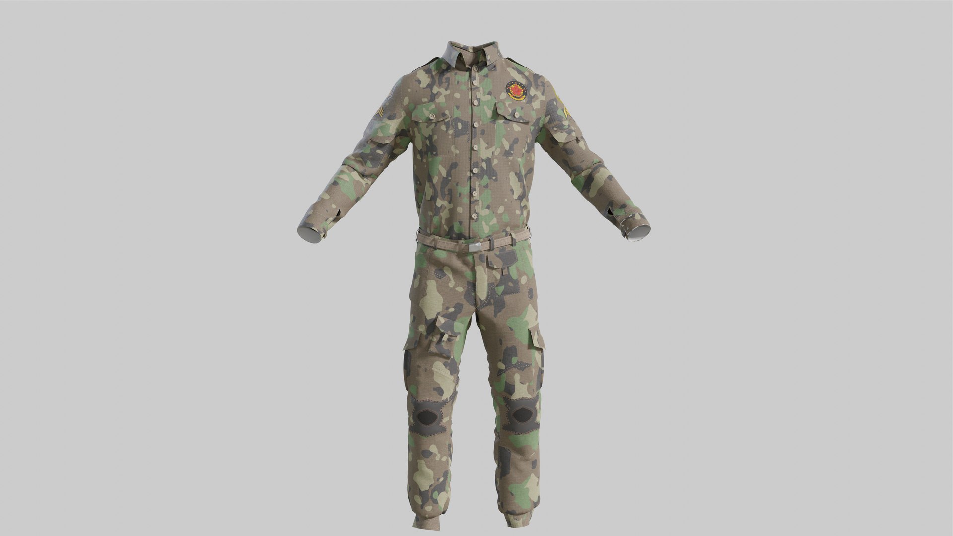 Military Uniform Middle East Camo Model - TurboSquid 1927969