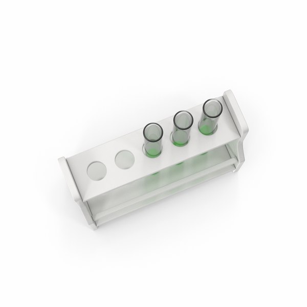3D White Test Tube Rack model - TurboSquid 2003170