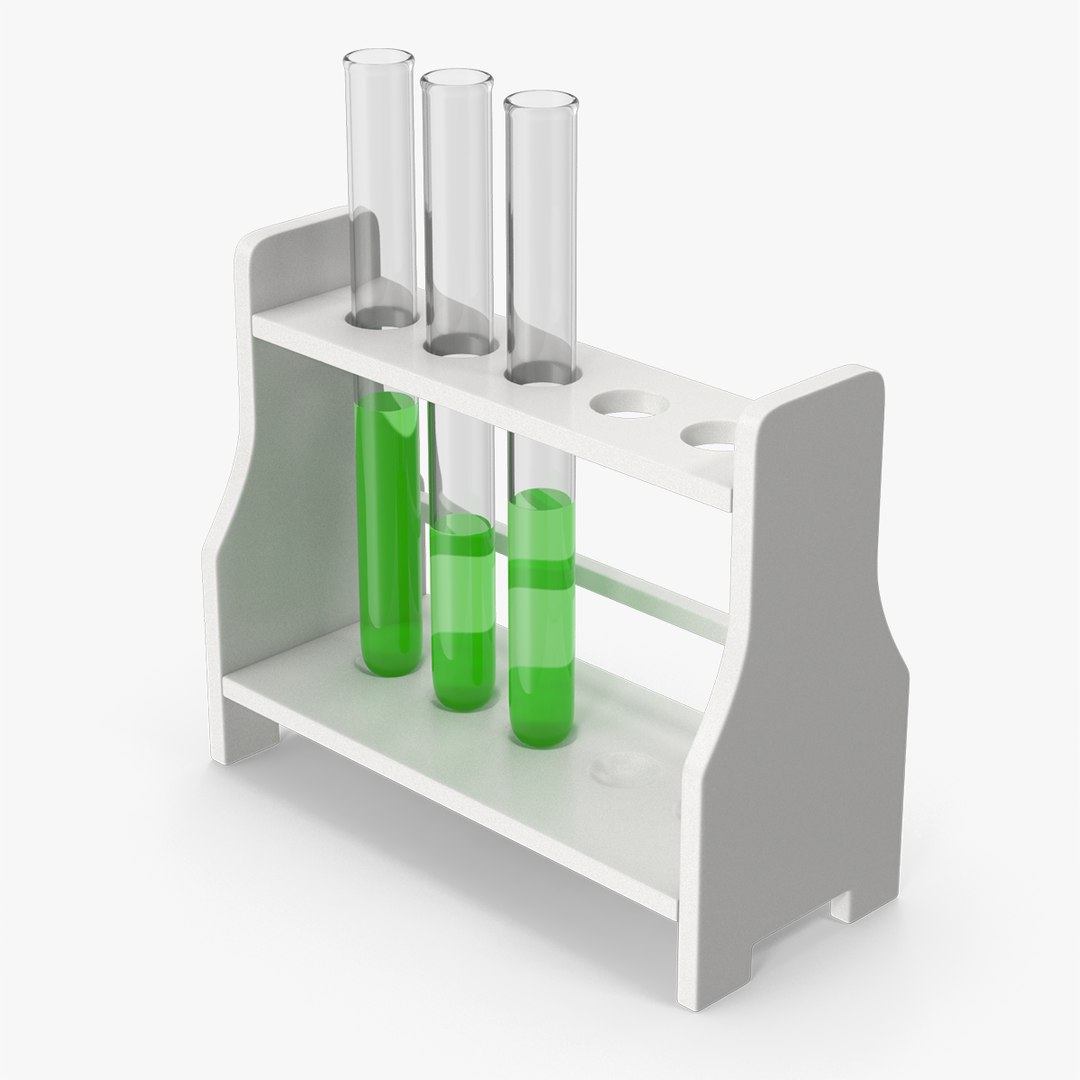 3D White Test Tube Rack model - TurboSquid 2003170