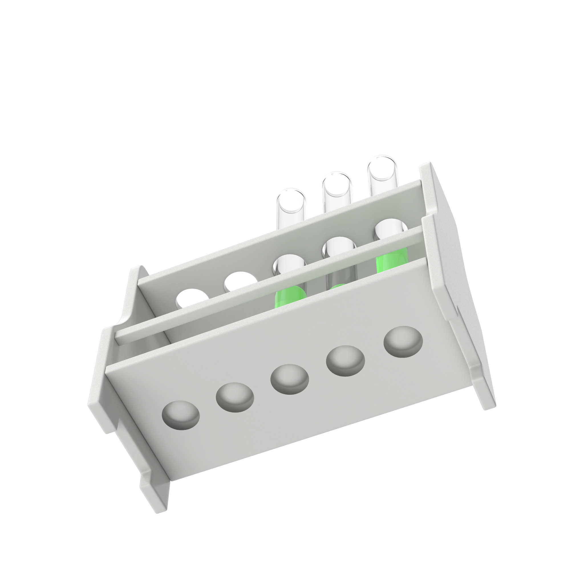 3D White Test Tube Rack model - TurboSquid 2003170