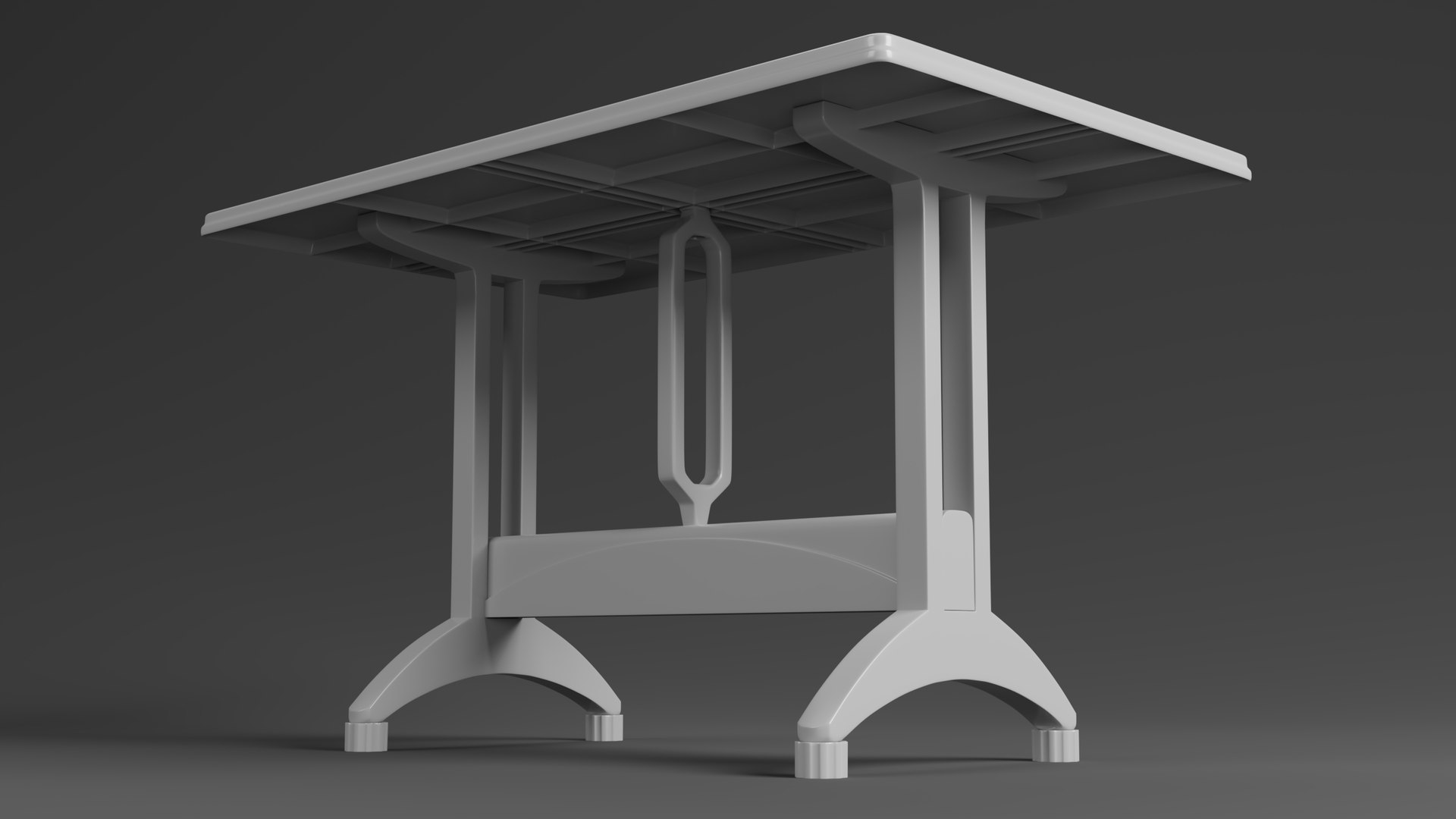 3D White Plastic Table - TurboSquid 2064183