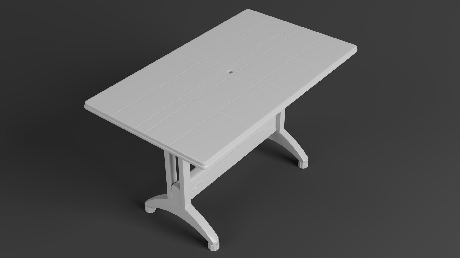 3D White Plastic Table - TurboSquid 2064183
