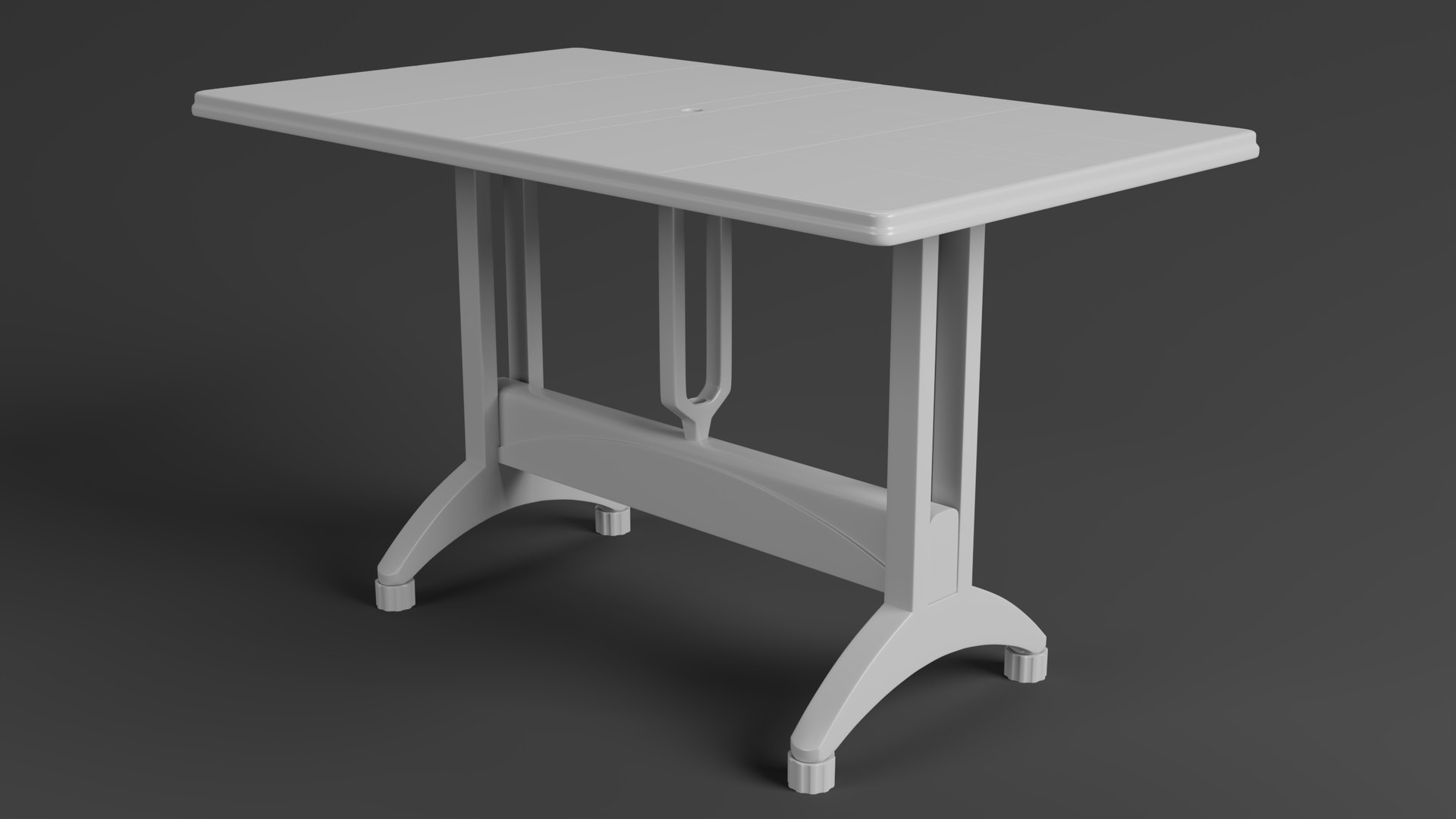 3D White Plastic Table - TurboSquid 2064183
