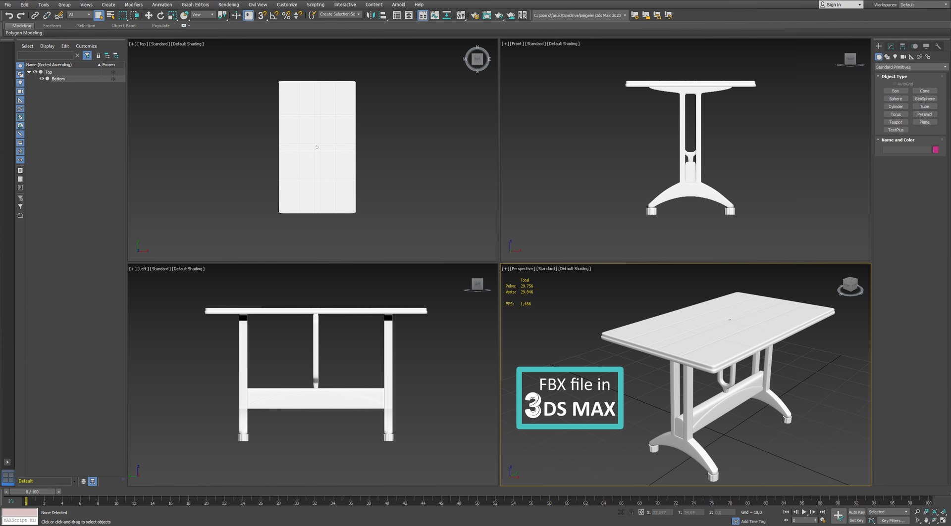 3D White Plastic Table - TurboSquid 2064183