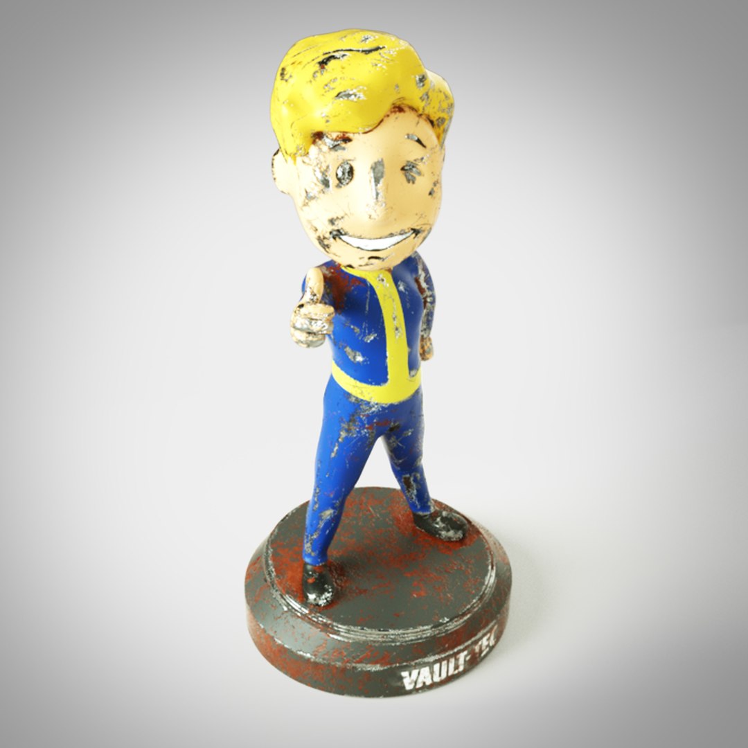 3d Old Fallout Boy Figurine