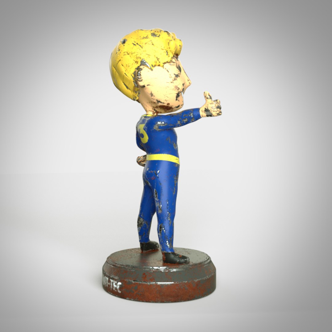 3d Old Fallout Boy Figurine