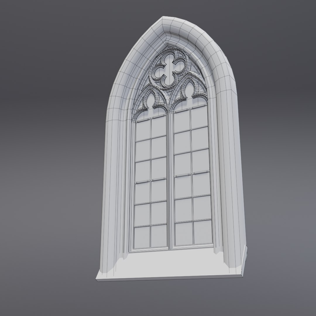 3D gothic window model - TurboSquid 1589678