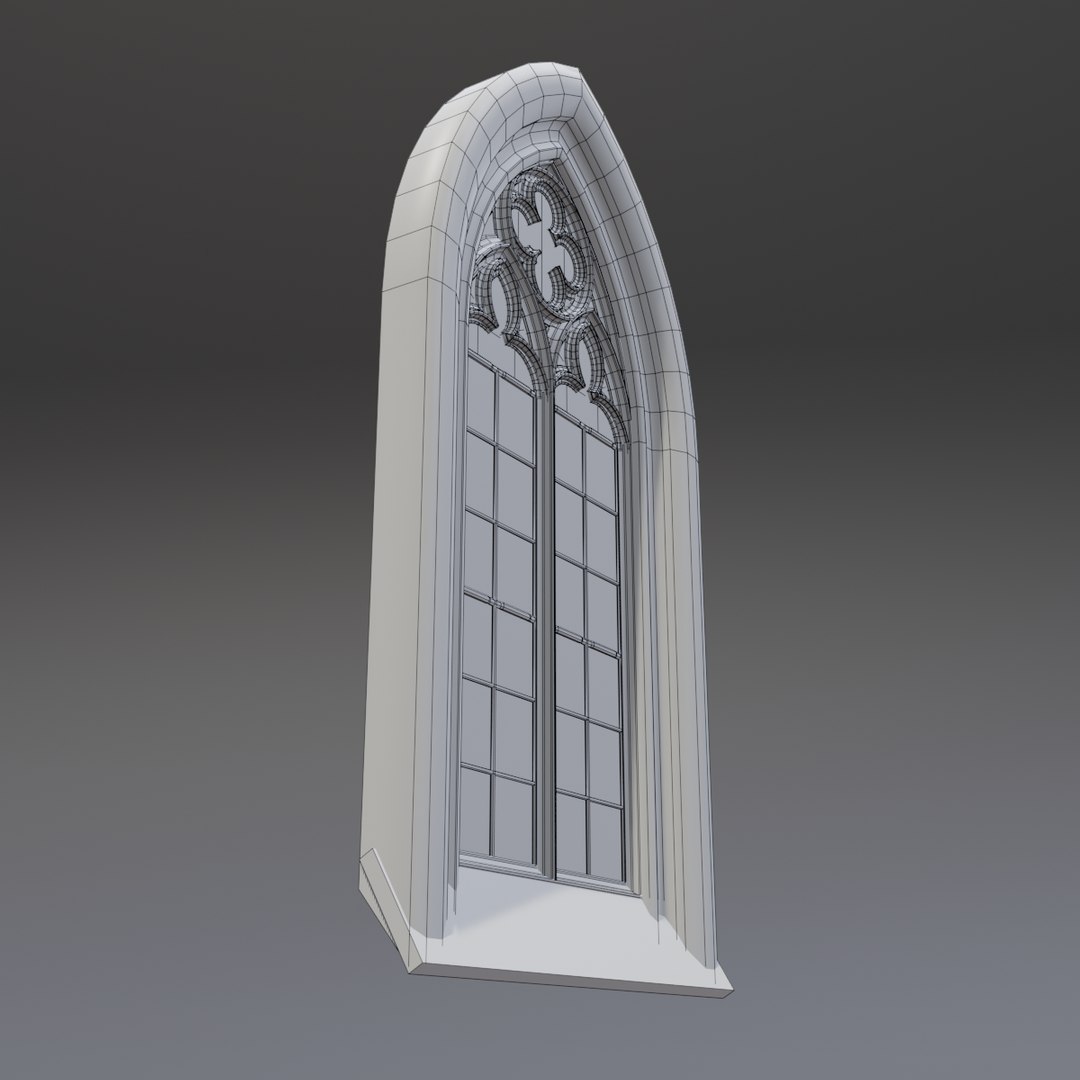 3D gothic window model - TurboSquid 1589678