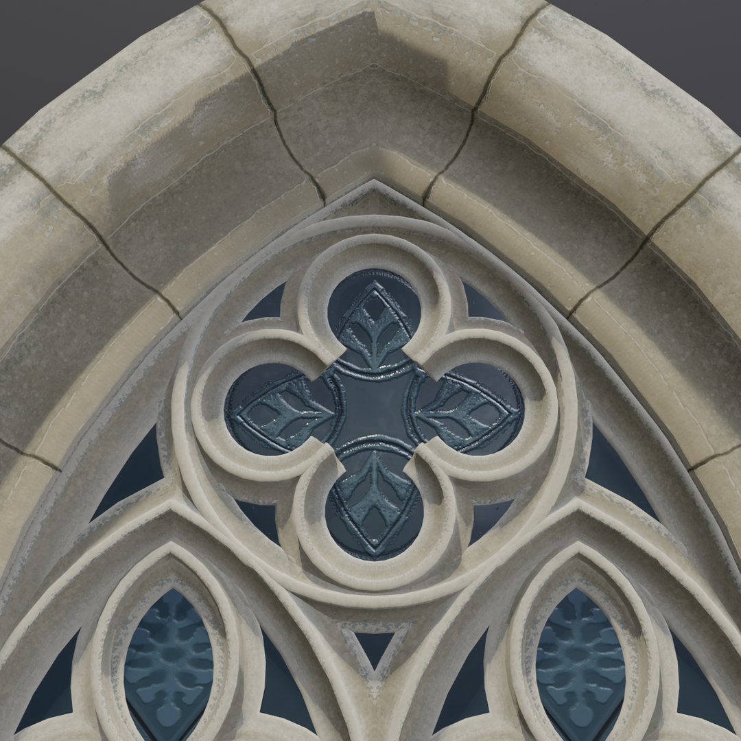 3D Gothic Window Model - TurboSquid 1589678