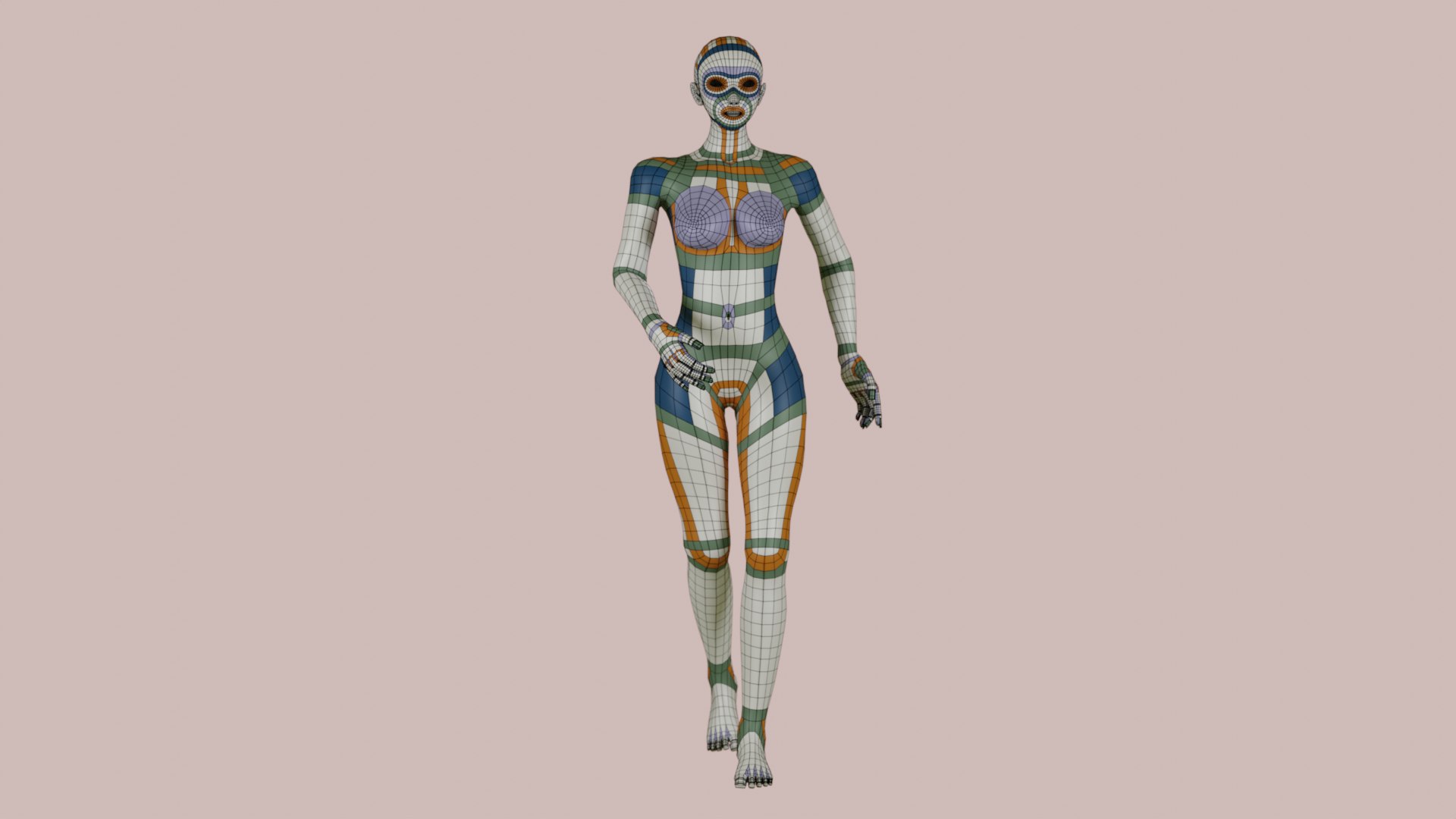 Female Body Base Mesh Topology 3D Model - TurboSquid 2191874