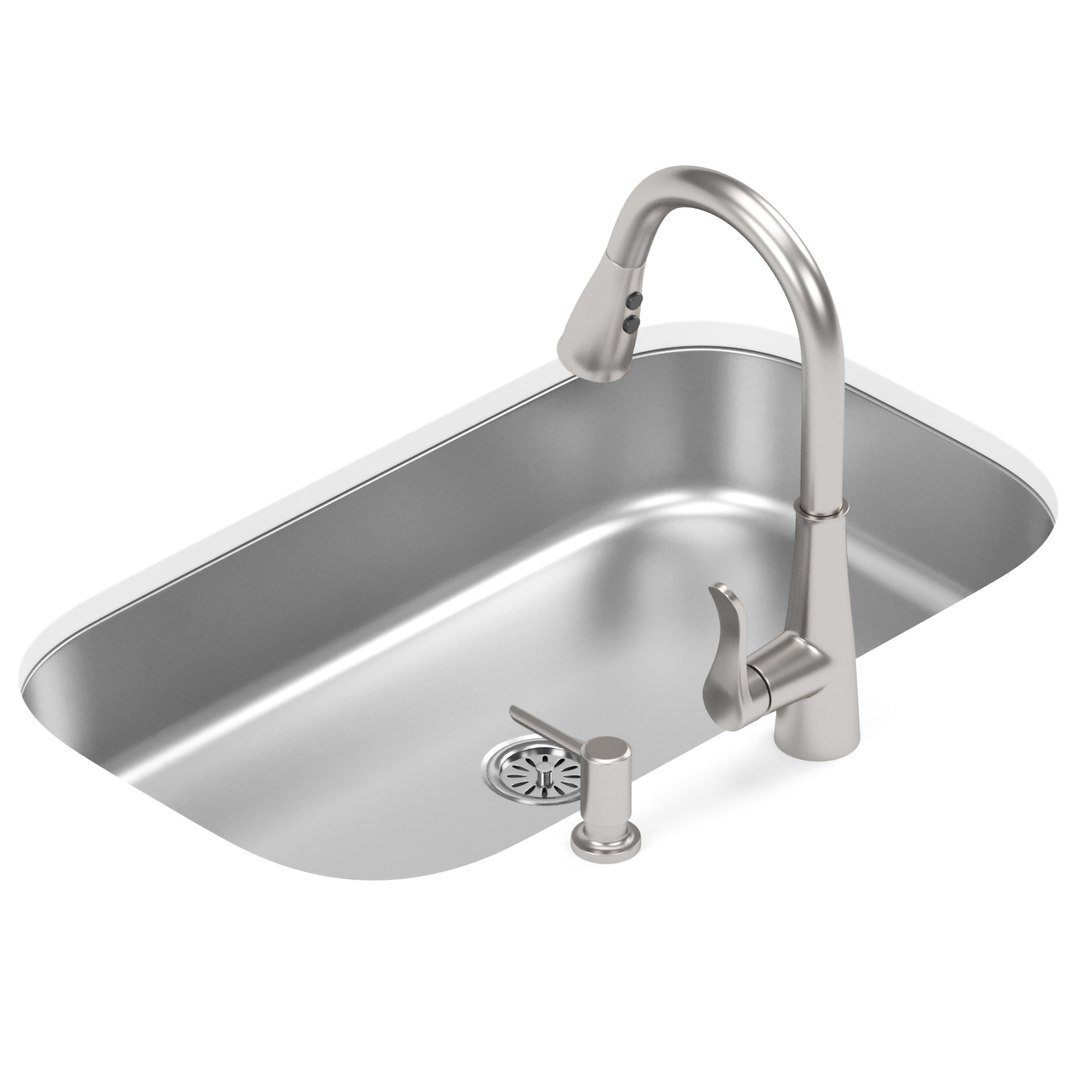 3D MOEN kitchen sink GS18156B model - TurboSquid 2159136