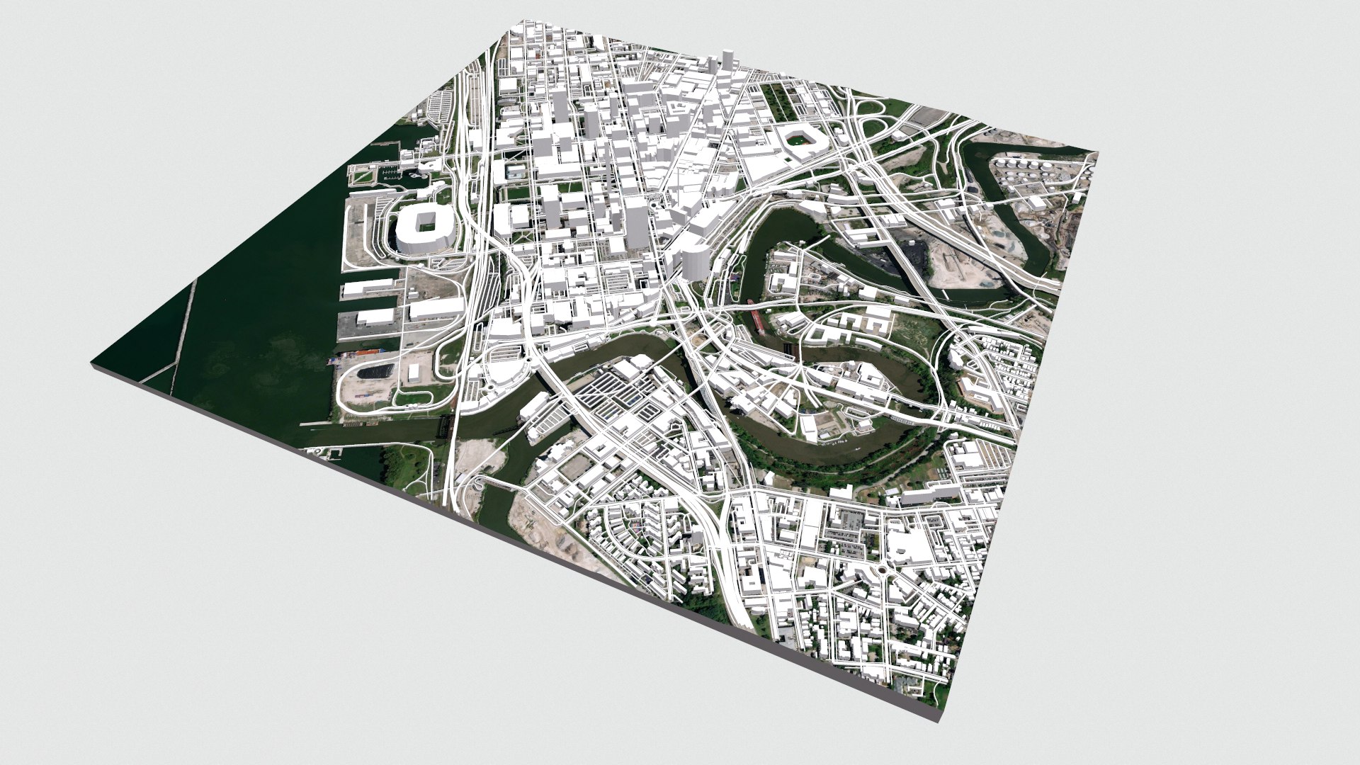 3D Cityscape Cleveland Ohio United States - TurboSquid 2405251
