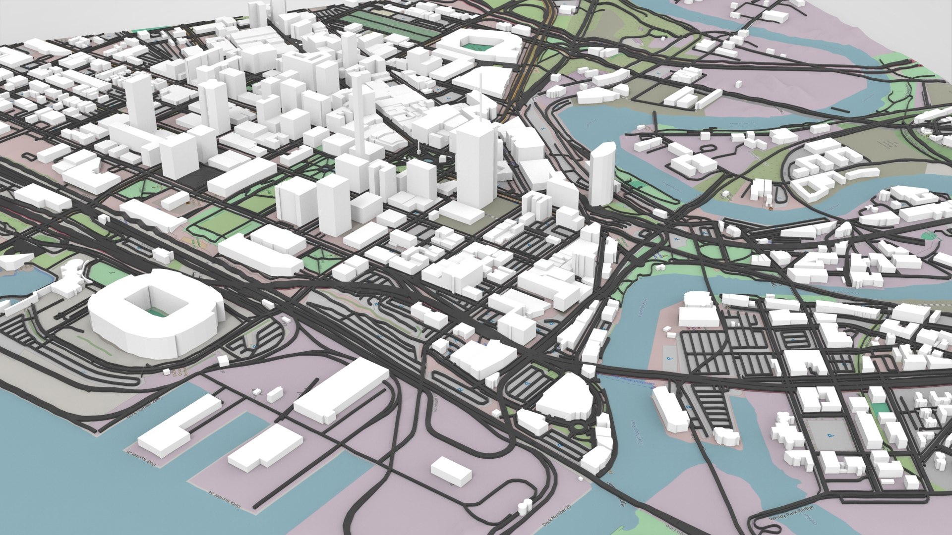 3D Cityscape Cleveland Ohio United States - TurboSquid 2405251