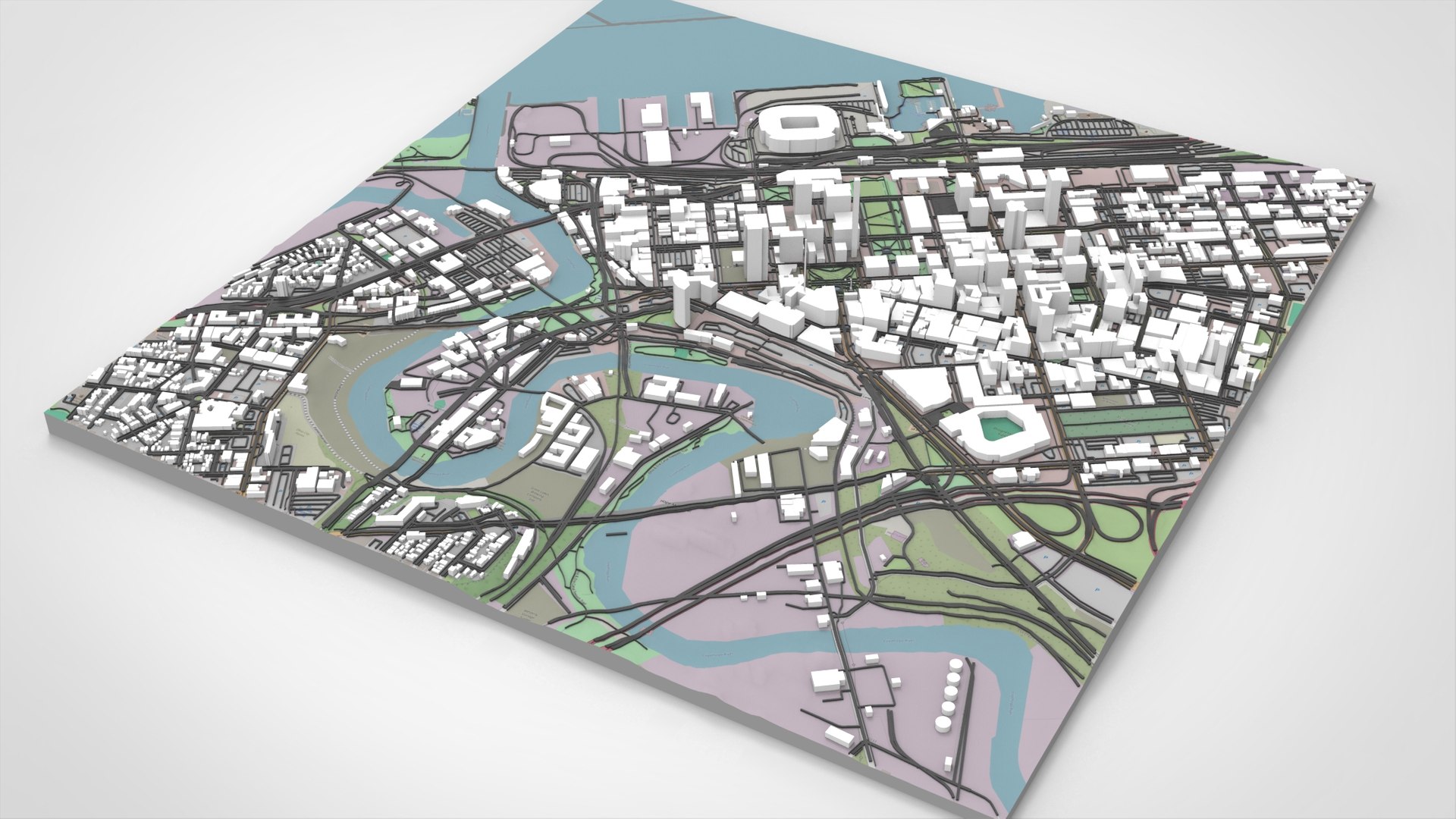 3D Cityscape Cleveland Ohio United States - TurboSquid 2405251