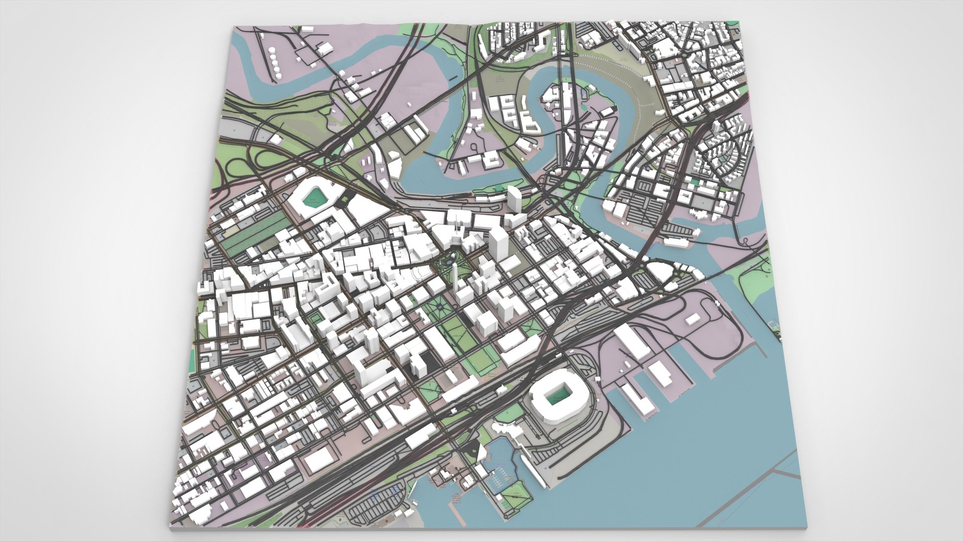 3D Cityscape Cleveland Ohio United States - TurboSquid 2405251