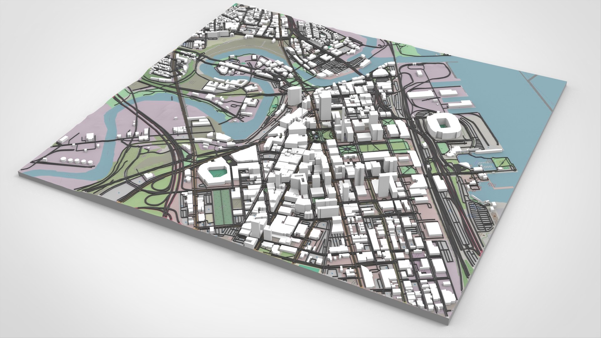 3D Cityscape Cleveland Ohio United States - TurboSquid 2405251