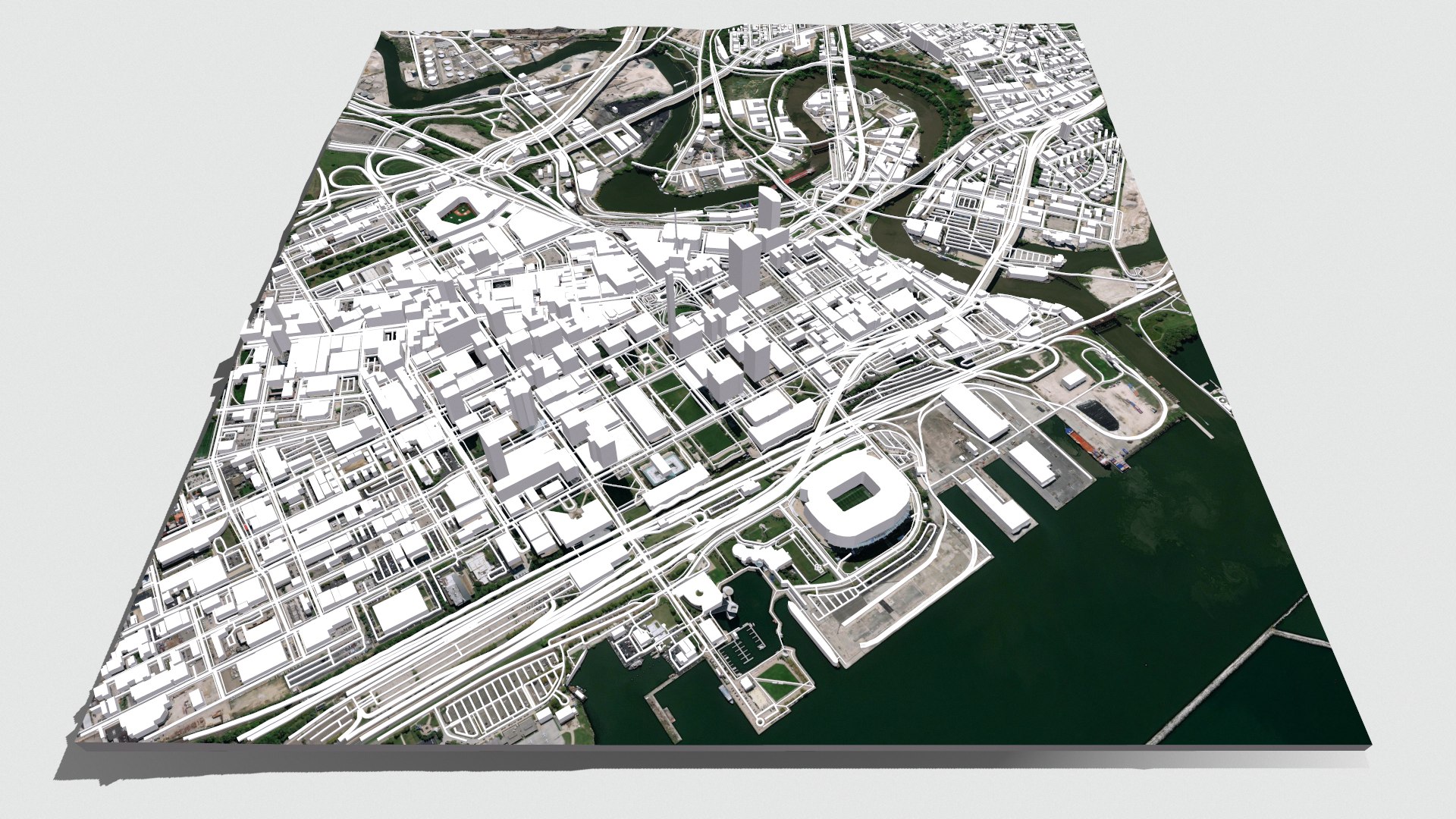 3D Cityscape Cleveland Ohio United States - TurboSquid 2405251