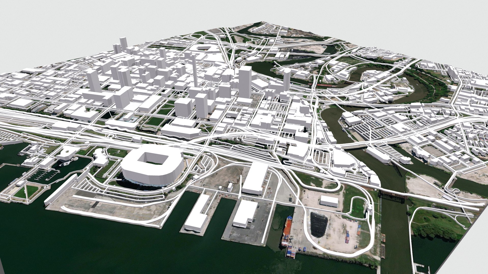 3D Cityscape Cleveland Ohio United States - TurboSquid 2405251