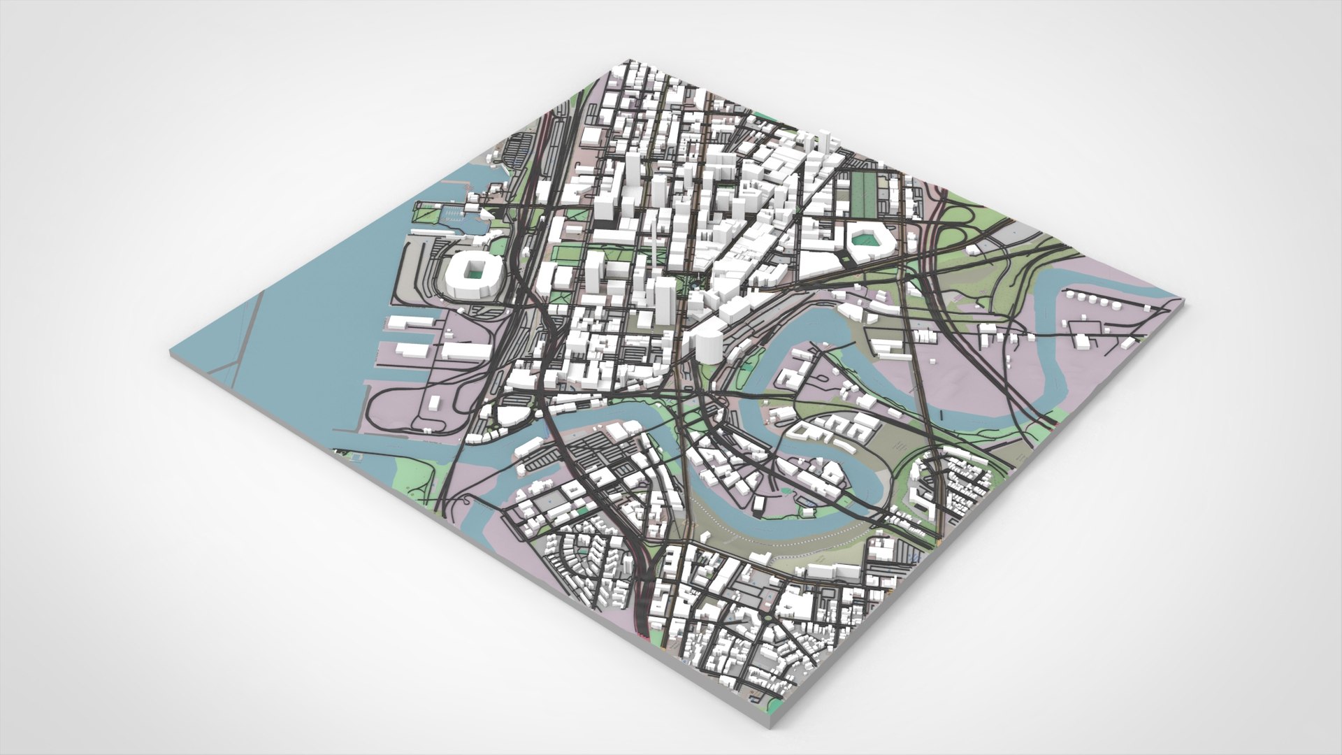 3D Cityscape Cleveland Ohio United States - TurboSquid 2405251