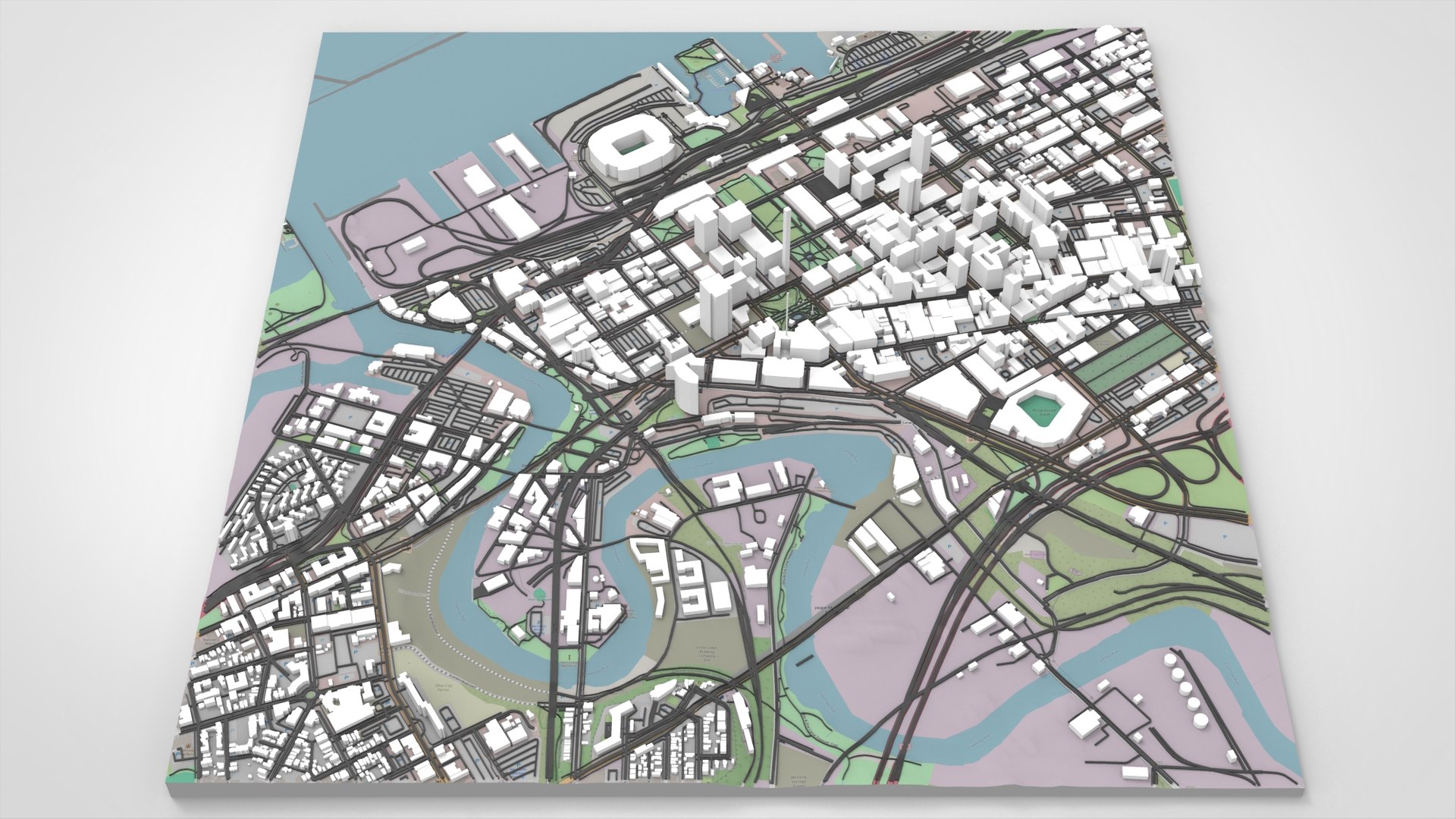 3D Cityscape Cleveland Ohio United States - TurboSquid 2405251