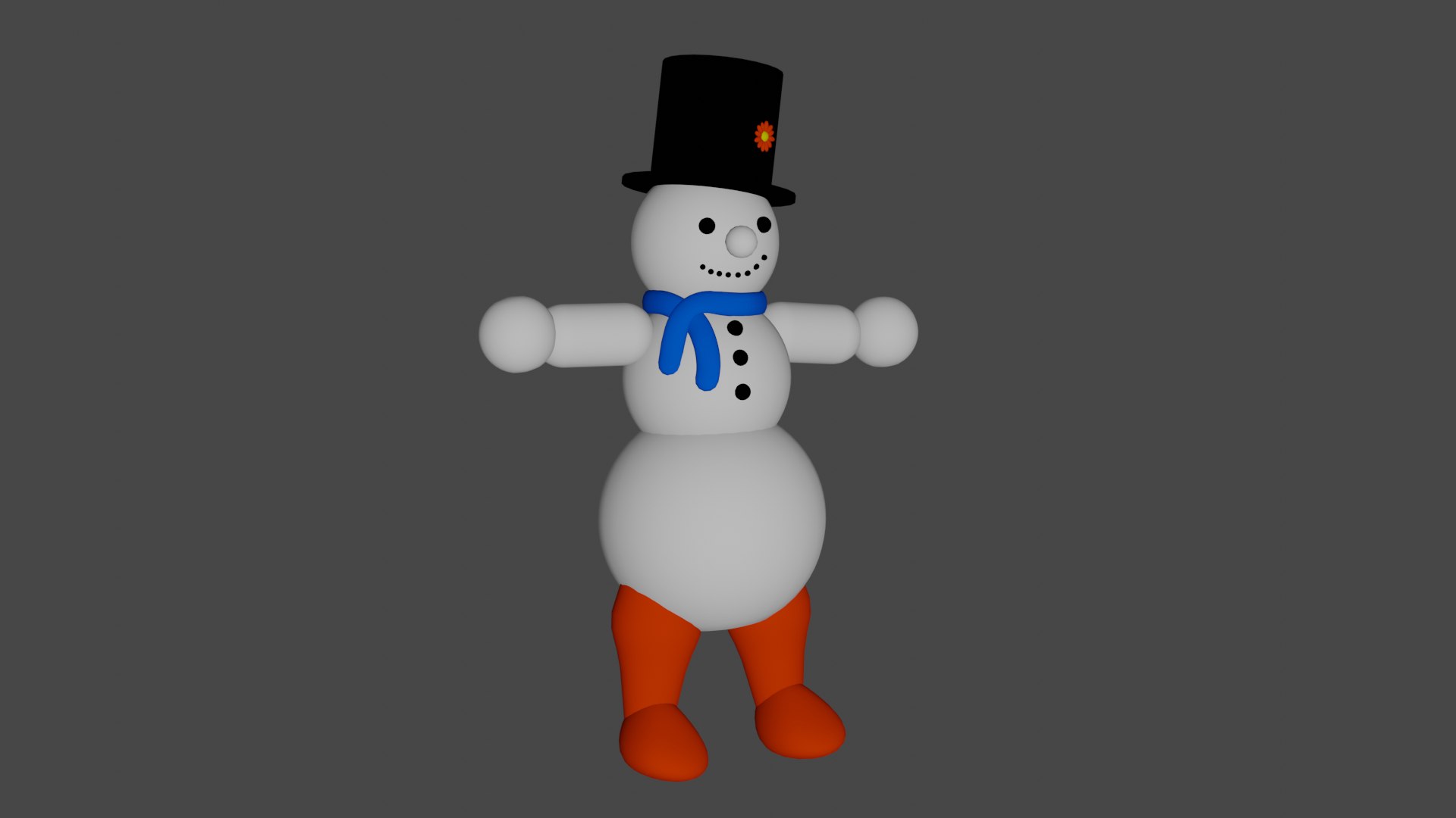 3D Model Snowman Winter - TurboSquid 1646480