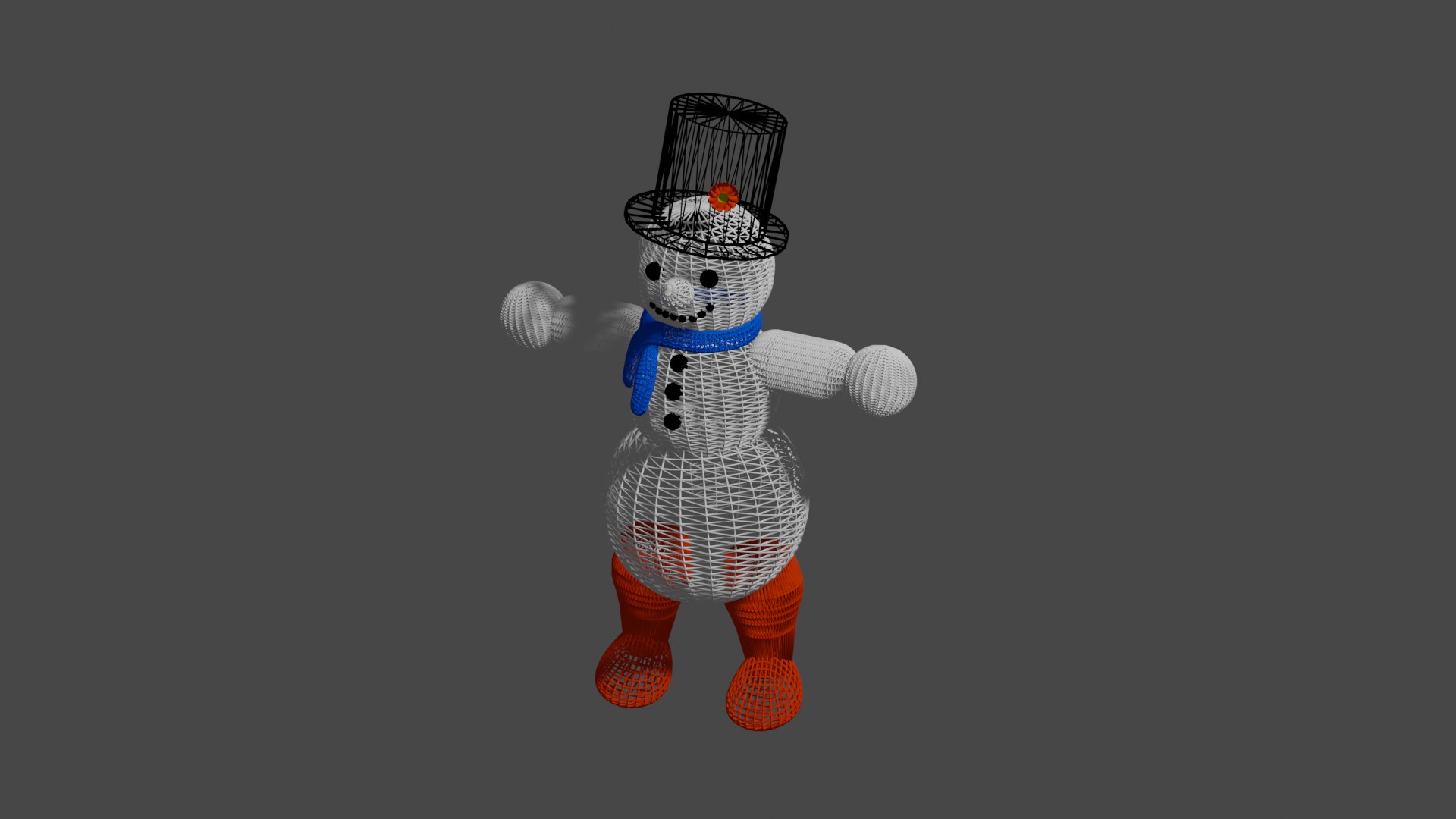 3D Model Snowman Winter - TurboSquid 1646480