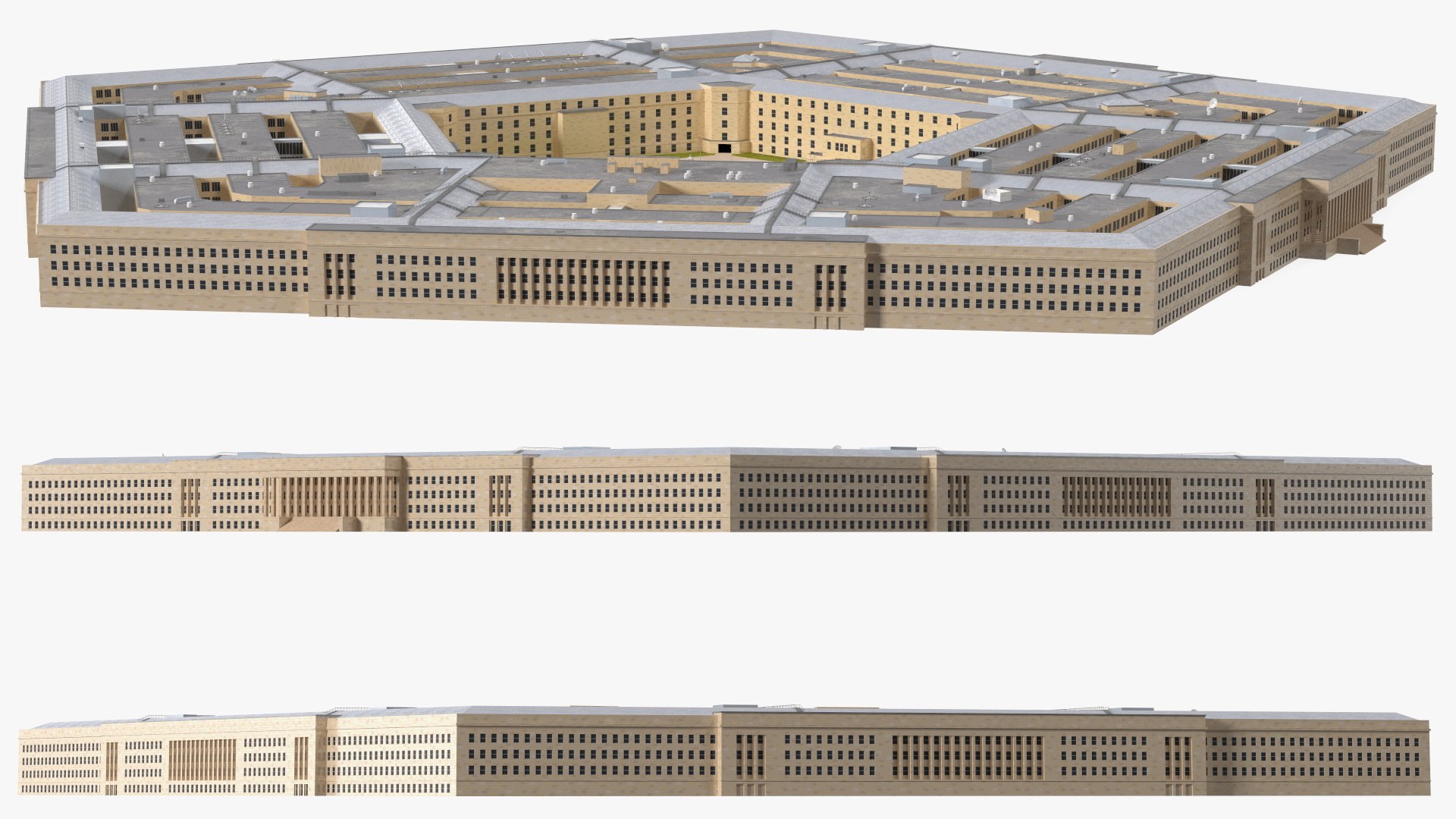 3D Model The Pentagon Building - TurboSquid 1736789