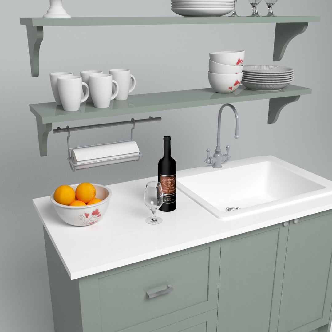 3d Model Kitchen Sink