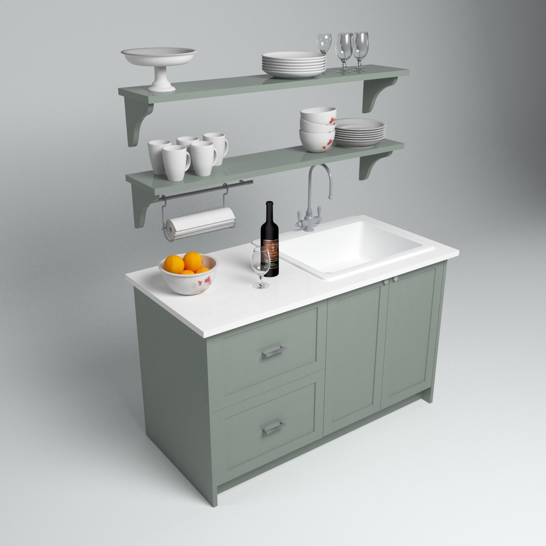3d Model Kitchen Sink