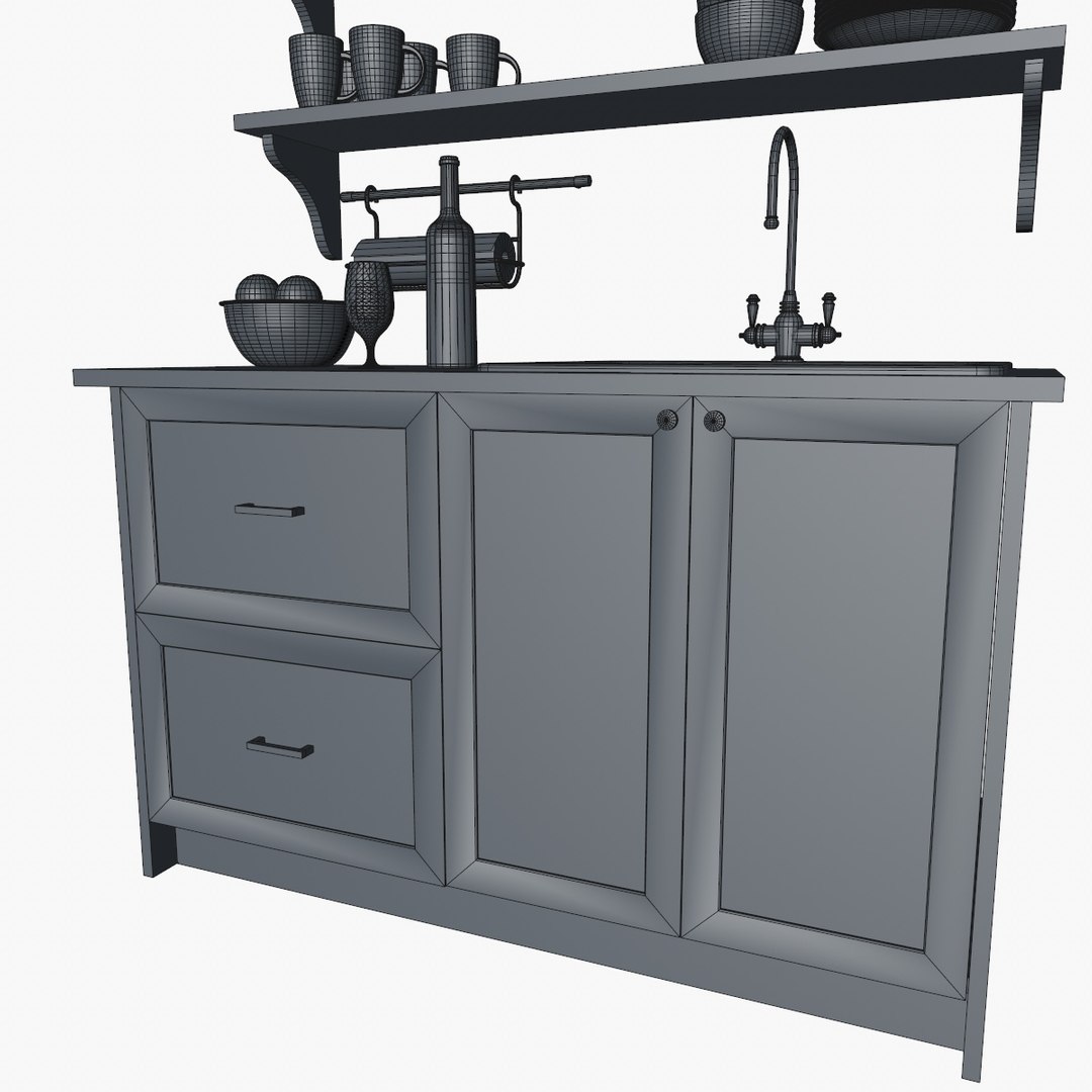 3d Model Kitchen Sink