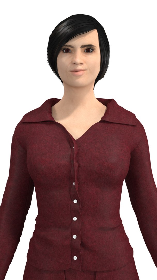 3D Character Female Secretary Clothing Model - TurboSquid 1604852