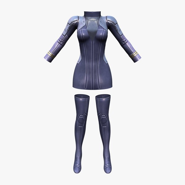 Sci-fi Officer Scientist Secretary Outfit 3D model - TurboSquid 1942987