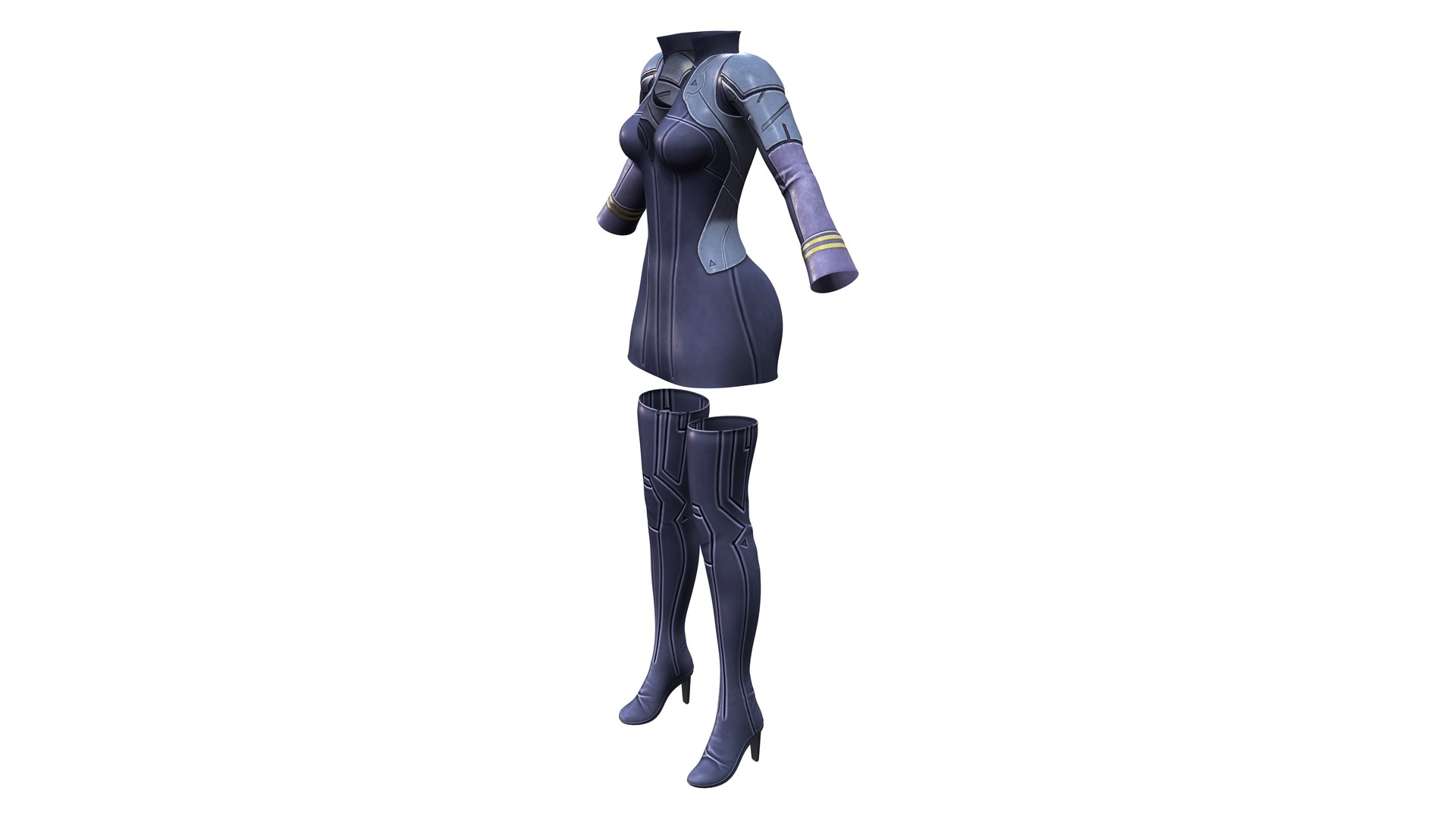 Sci-fi Officer Scientist Secretary Outfit 3D model - TurboSquid 1942987