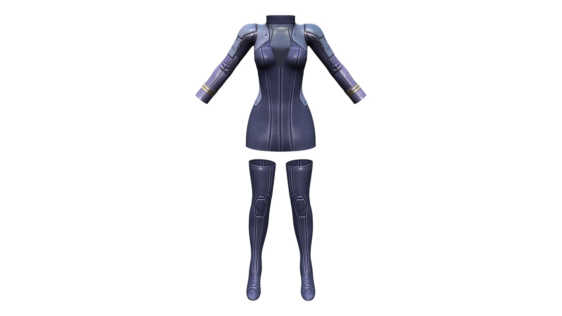 Sci-fi Officer Scientist Secretary Outfit 3D model - TurboSquid 1942987