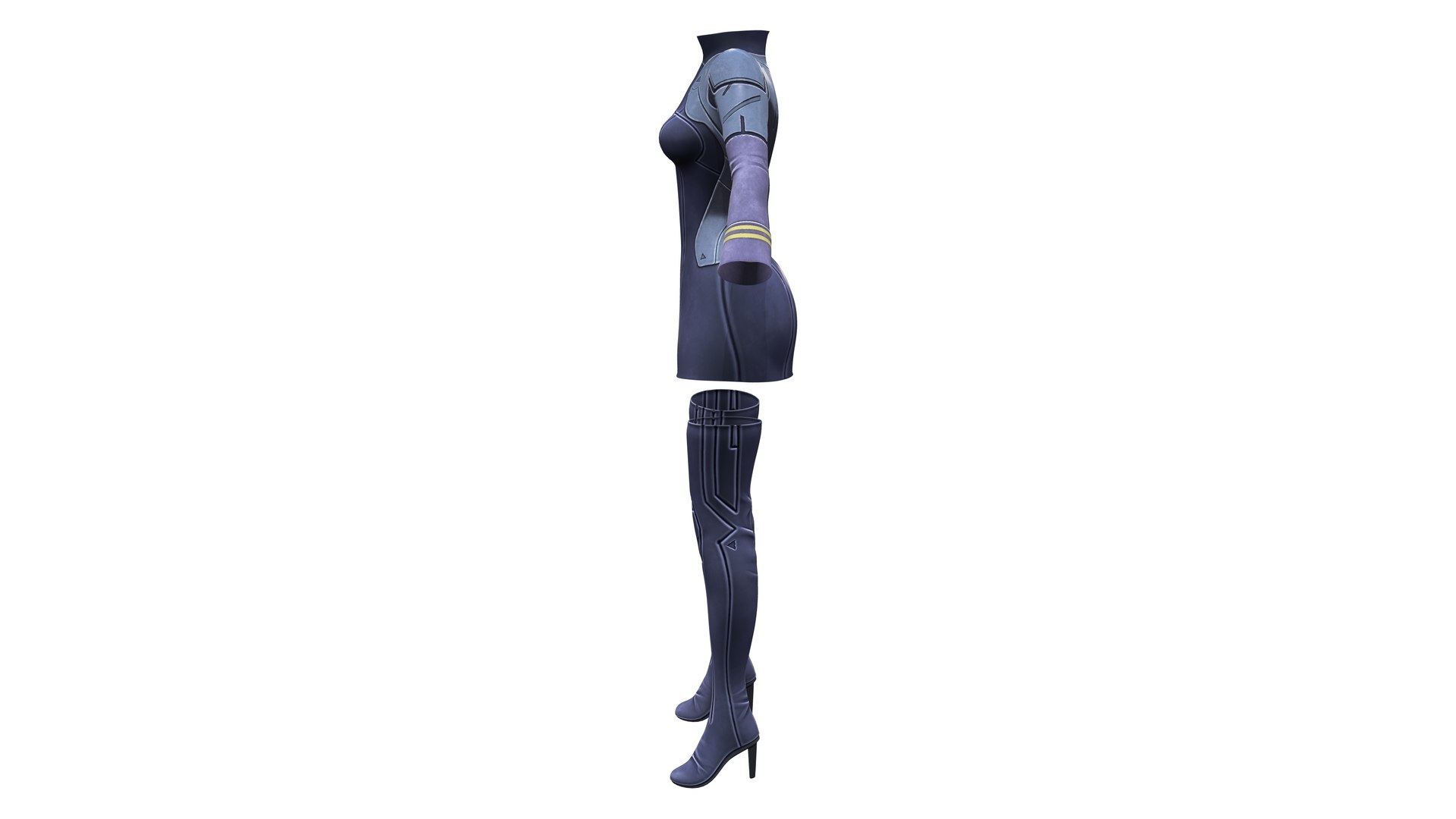 Sci-fi Officer Scientist Secretary Outfit 3D model - TurboSquid 1942987