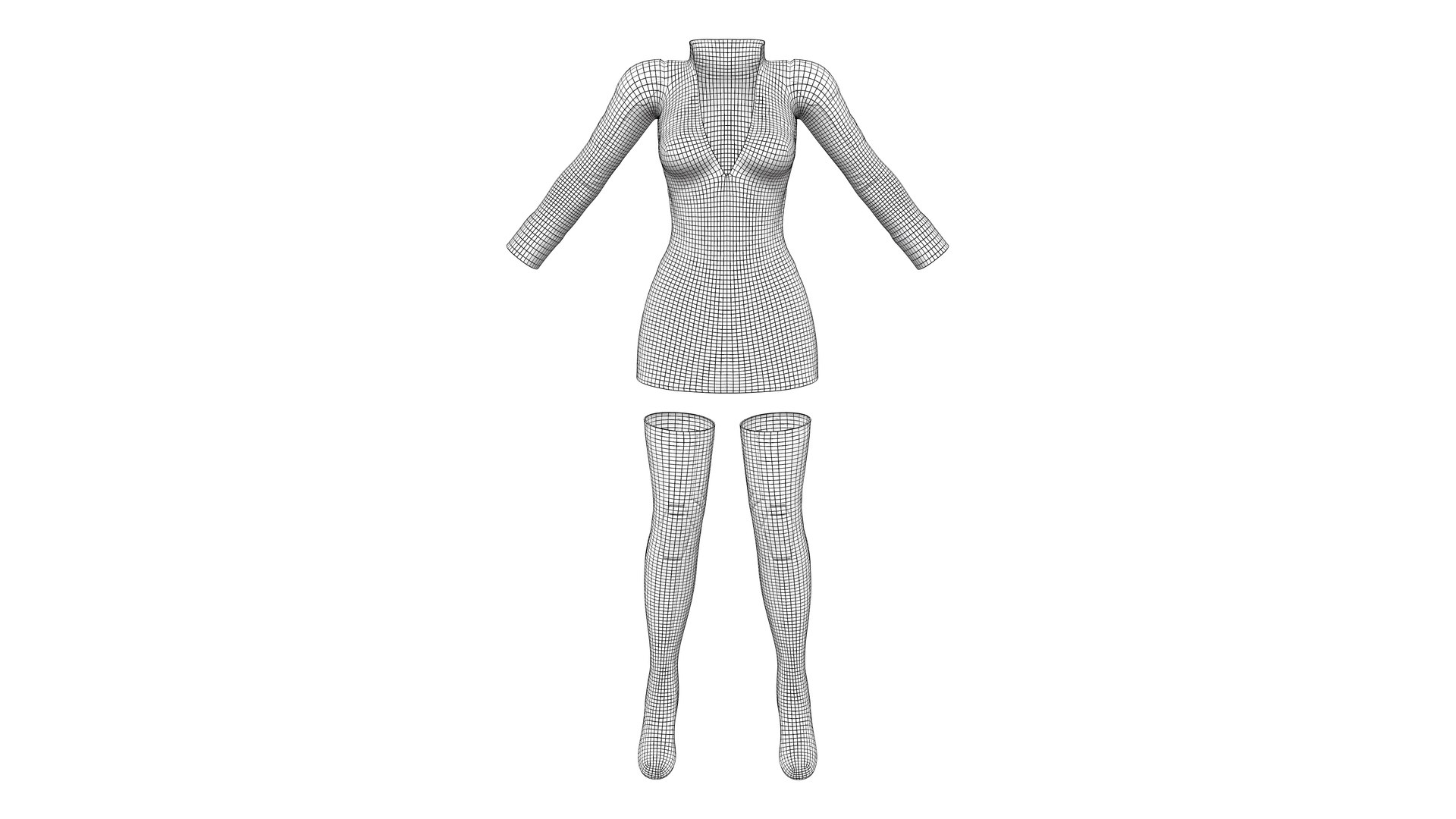 Sci-fi Officer Scientist Secretary Outfit 3D model - TurboSquid 1942987